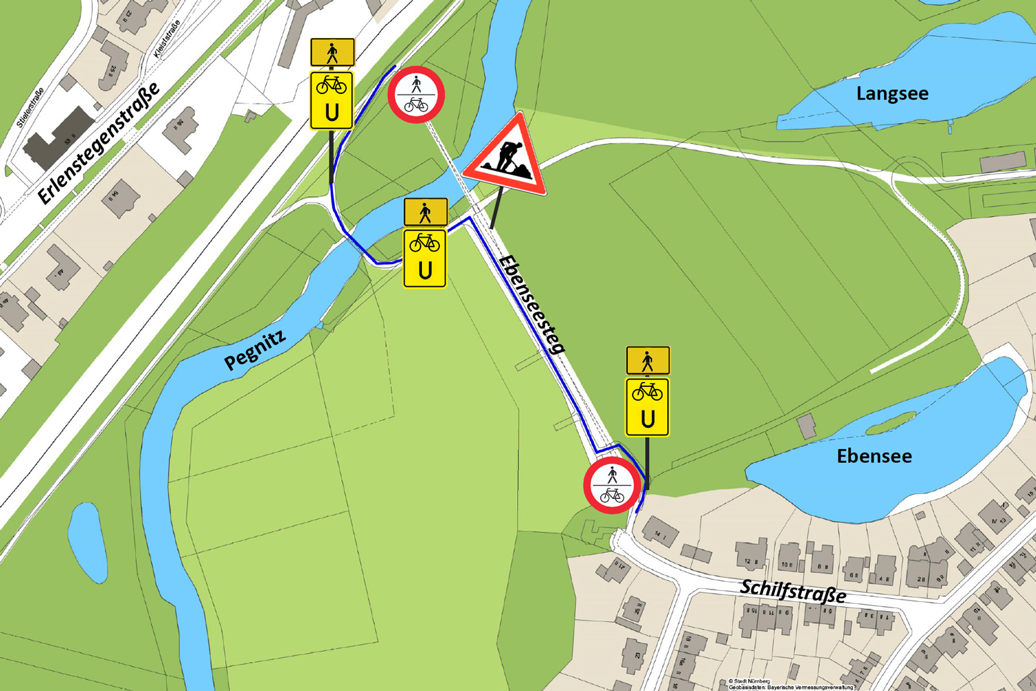 Ebenseesteg gesperrt - Servicebetrieb Öffentlicher Raum