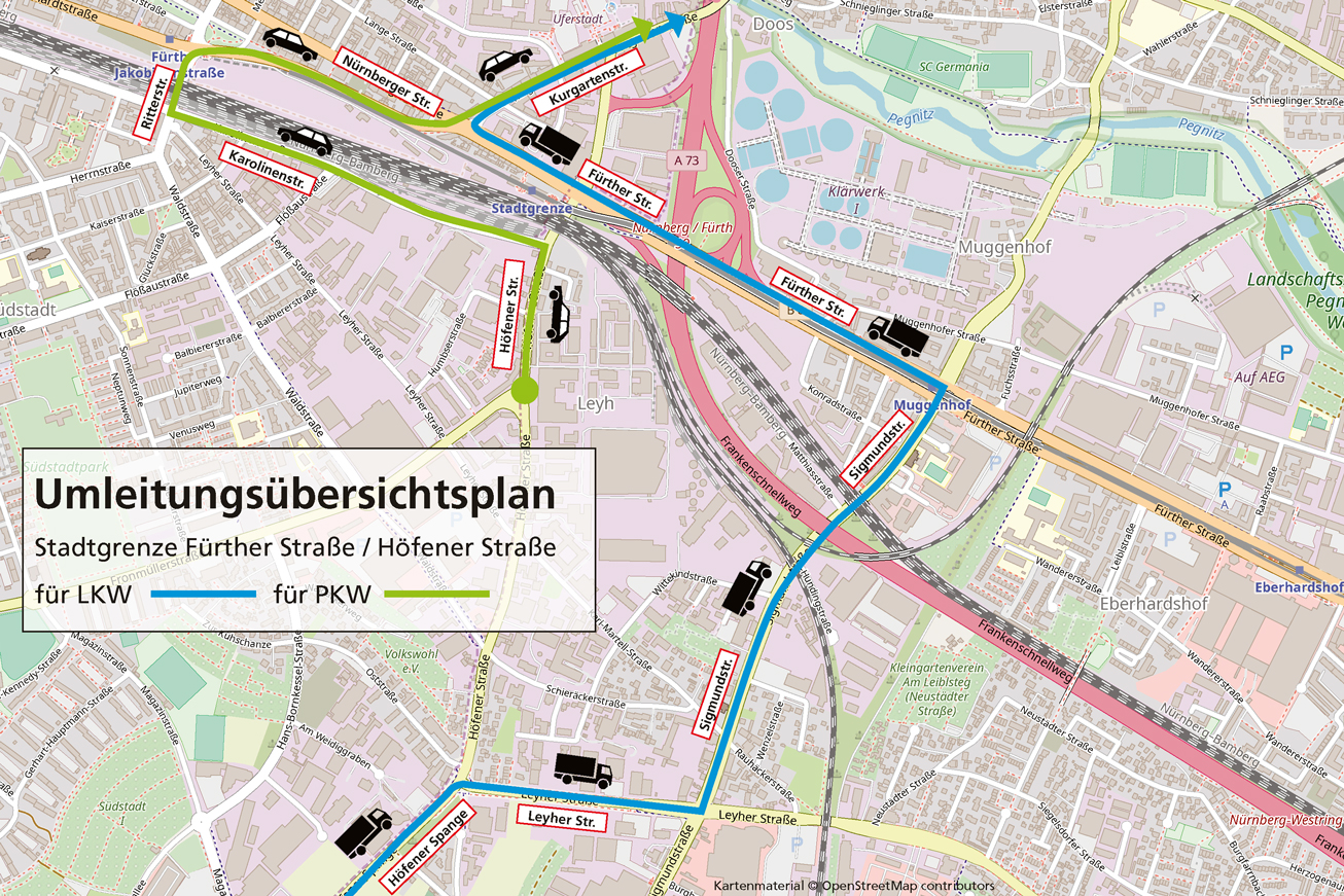 Baustelle Höfener Straße - Servicebetrieb Öffentlicher Raum